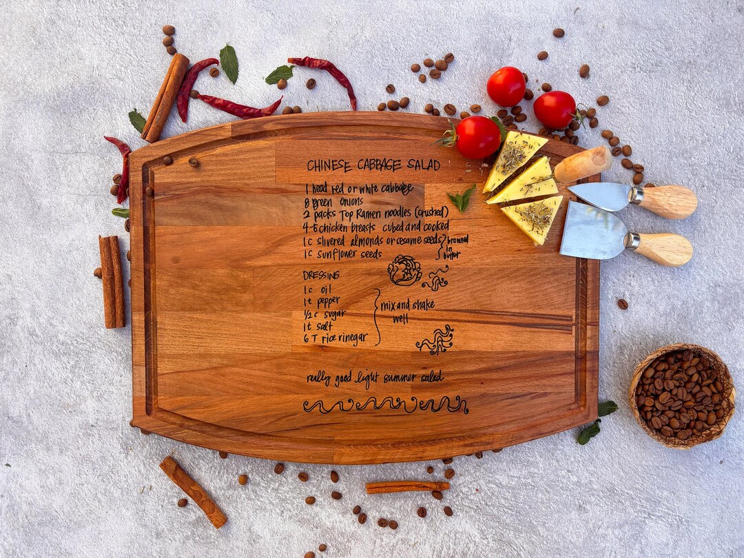 Engraved Handwriting Recipe Cutting Board, Personalized Gift - Etsy