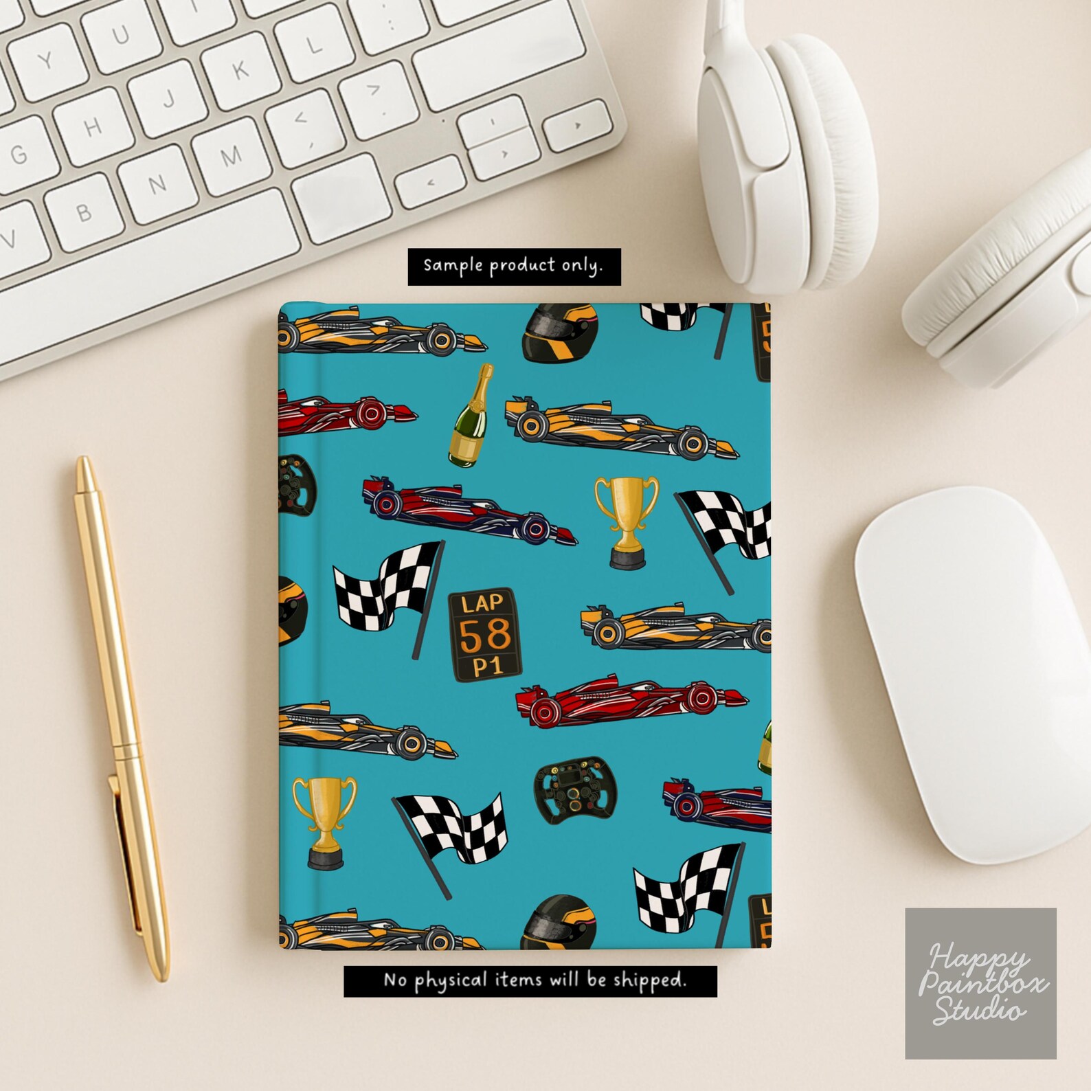 Race Car Seamless Pattern — Bright Blue Grand Prix Motorsport Theme ...