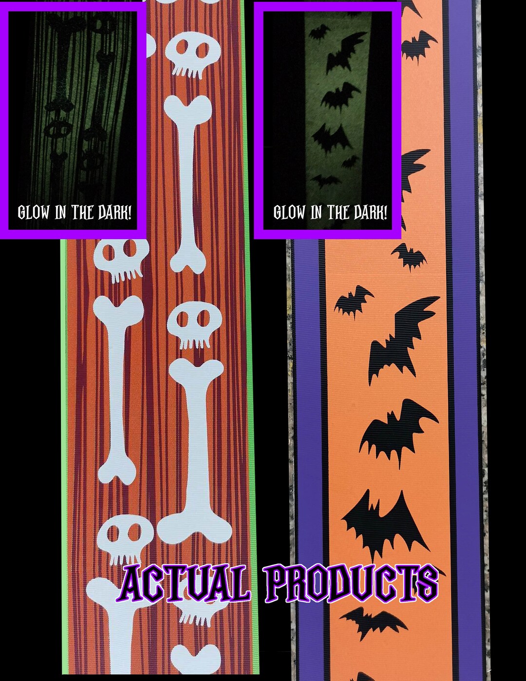 Glow in the Dark Haunted Mansion Holiday Graveyard Ribbons - Etsy