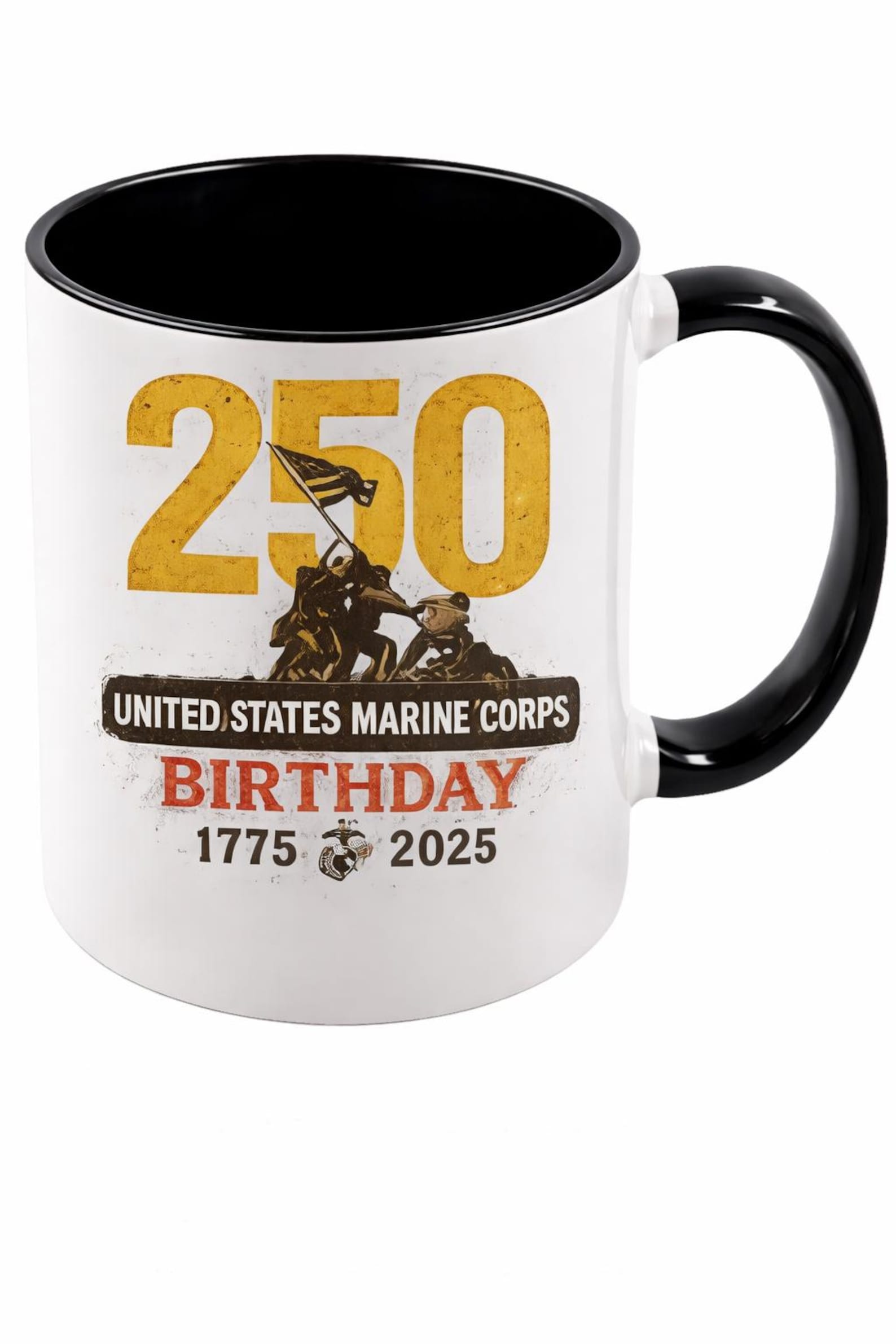 US Marine Corps 250th Birthday Mug 1775–2025 – USMC Iwo Jima Coffee Cup ...