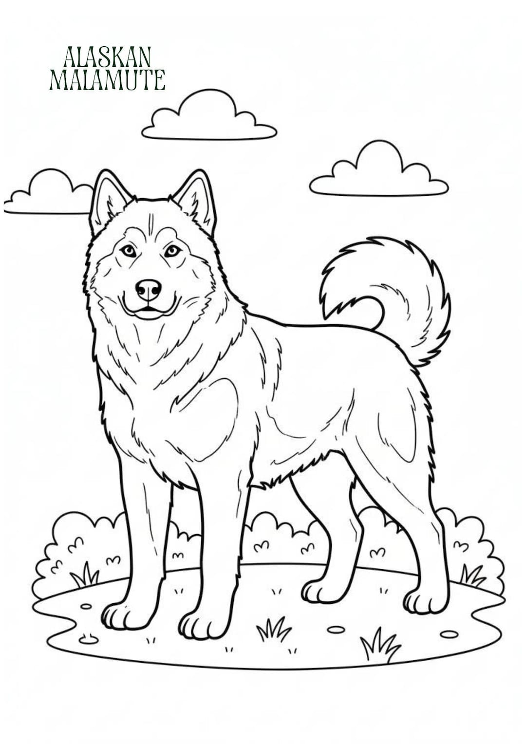 Printable Dog Coloring Book for Kids/ 10 Easy Dog Breeds to Color - Etsy