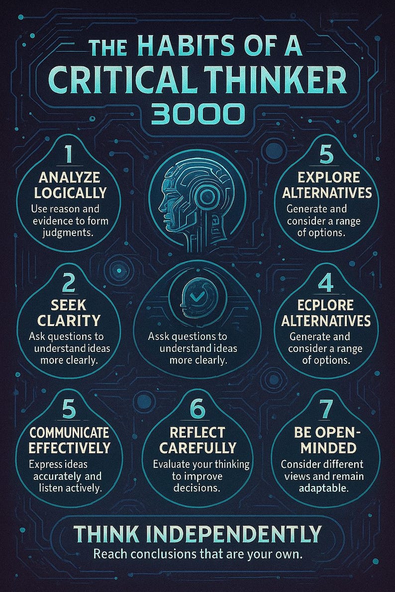 Critical Thinking Classroom Poster | Socratic Questioning Guide ...