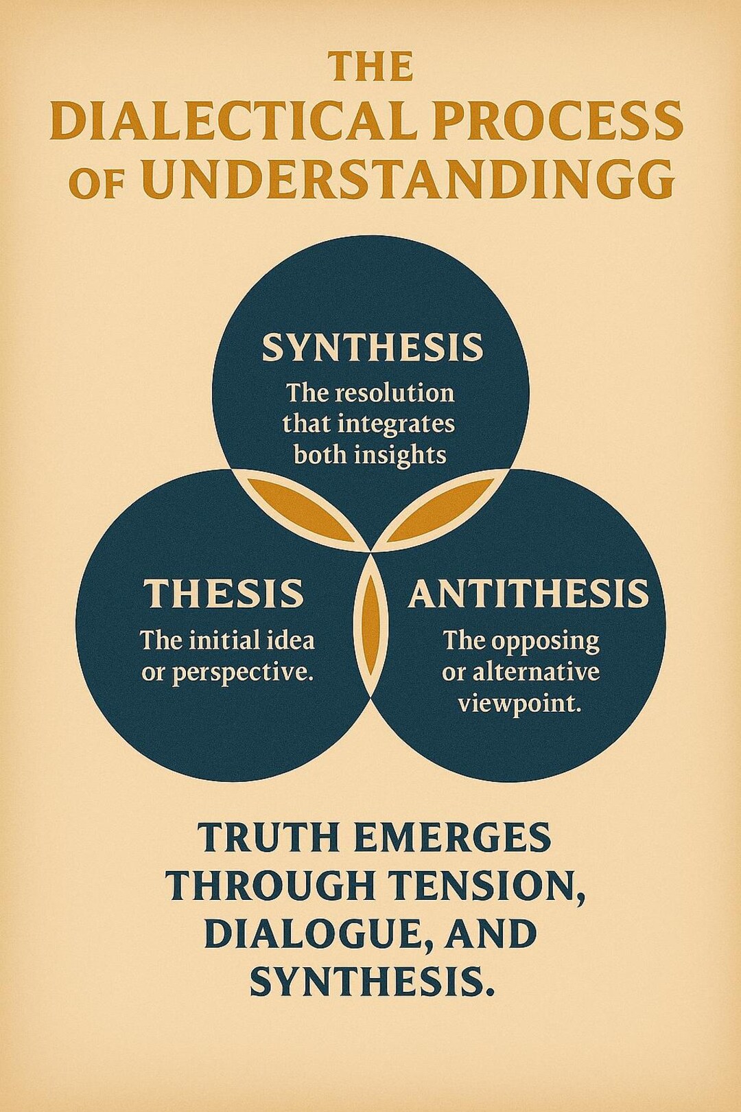 The Dialectical Process Of Understanding Poster Hegelian Model