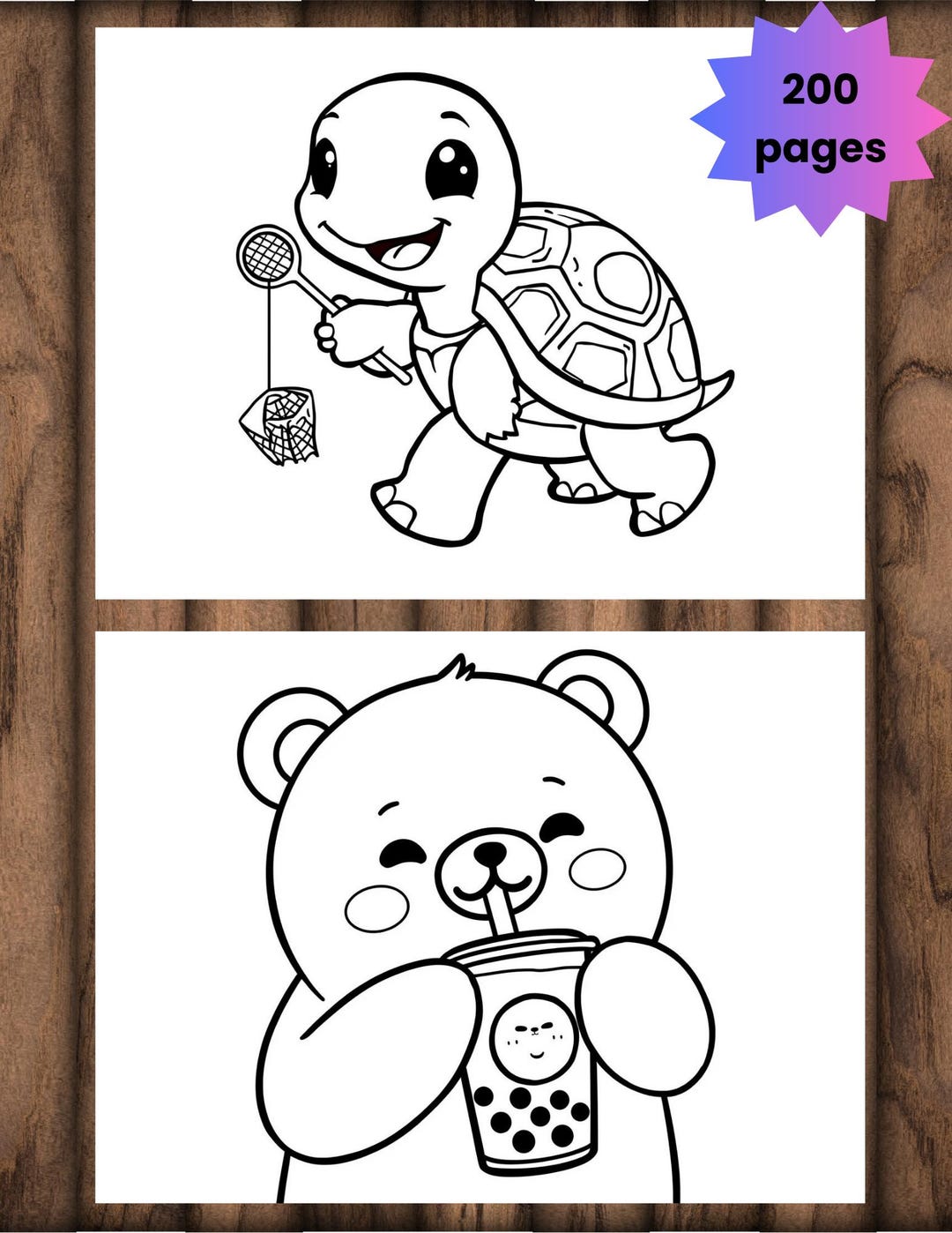200 Kawaii Animals Coloring Pages | Cute Printable Coloring Book for ...