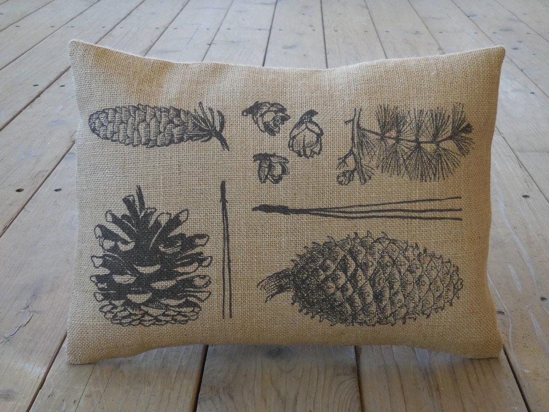 Pinecone Pillow, Cottage Chic Decor, Rustic Lodge, Farmhouse Pillows ...