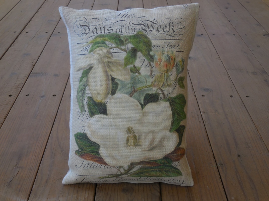 Magnolia Pillow, French Country, Rustic Farmhouse, Farmhouse Pillows ...