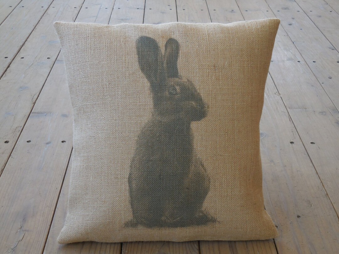 Peter Rabbit Burlap Pillow, Farmhouse Pillows, Spring, Easter, Farm66 ...