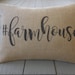 Hashtag Farmhouse Burlap Pillow Farmhouse Pillows French - Etsy