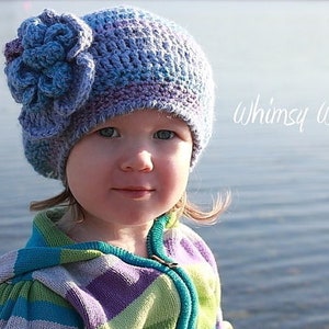 CROCHET BERET PATTERN: 'raspberry Beret', With Crochet Flower - Etsy