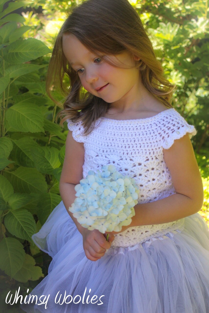 Girls Crochet Top Pattern: Crochet Shell 'mary's - Etsy