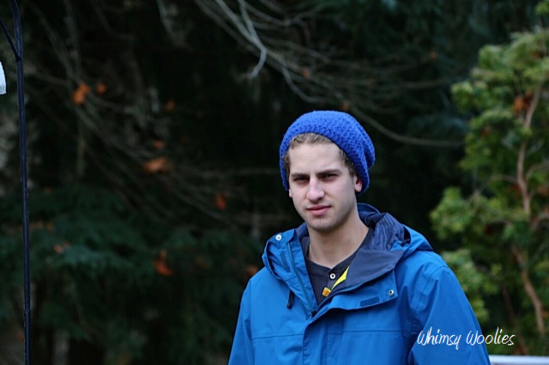 Men's Crochet Toque Pattern: Slouchy Crochet Beanie, Chemo Crochet Hat ...
