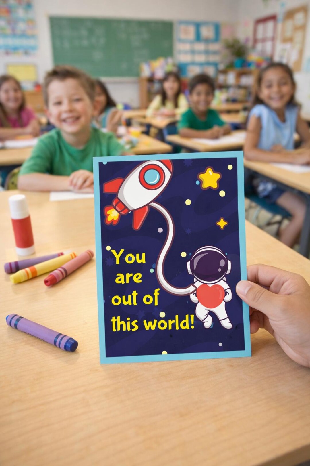 You Are Out of This World Valentine Card | Editable Canva Template ...
