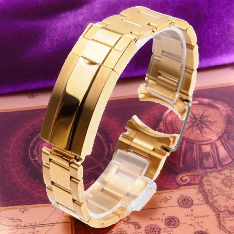 Heavy-duty 316L Stainless Steel Watch Strap – 5-link Solid Chain, Fits ...