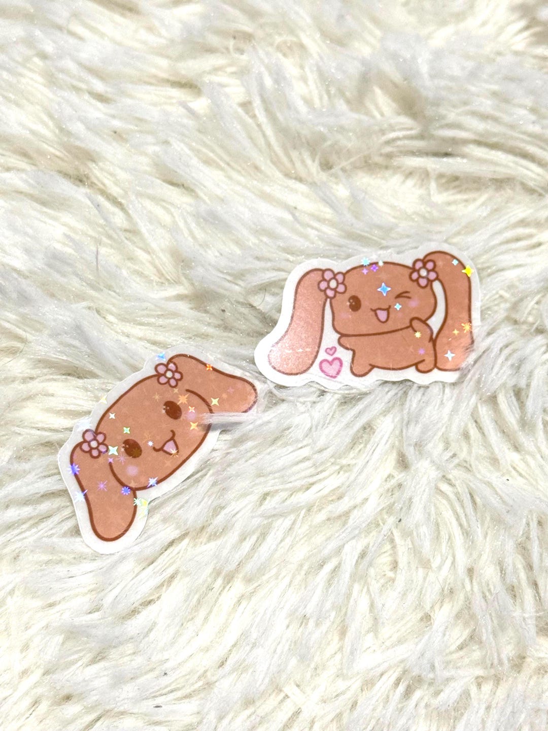 Mocha Holographic Vinyl Stickers Set of 2 - Etsy
