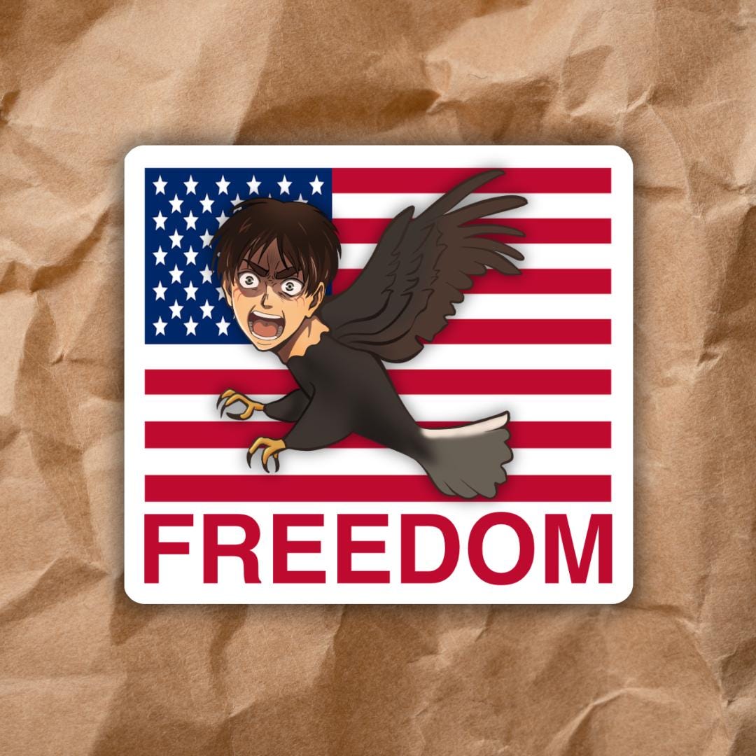 Eren Jaeger Bird | Attack on Titan | American Pride | Anime | Handmade ...
