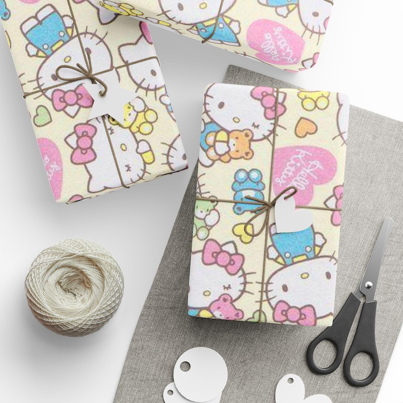 Hello Kittys Wrapping Paper - Etsy