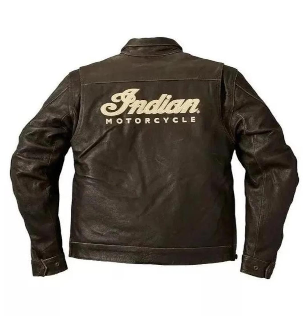 Indian Men’s Motorcycle Jacket | Indian Leather Biker Jacket | Indian ...