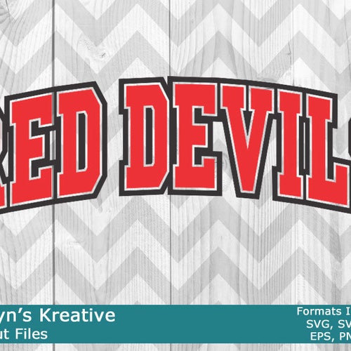 Red Devils Football Svg File - Etsy