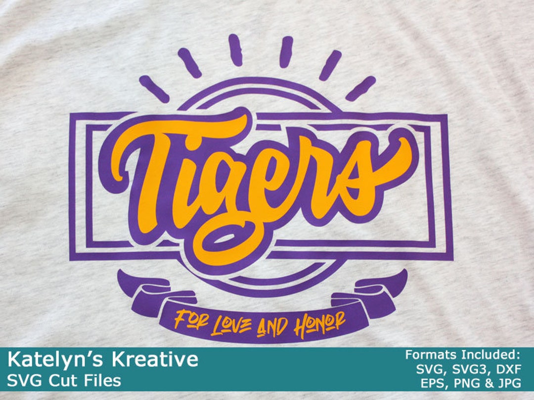 Tigers Script Rectangle SVG Files - Etsy