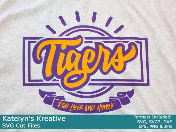 Tigers Script Rectangle SVG Files | Etsy