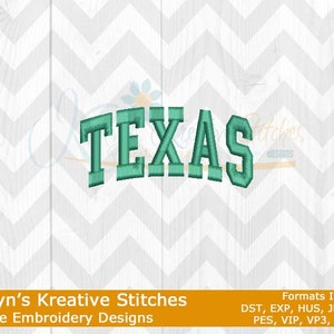 Texas Arched Embroidery, Machine Embroidery Files, Instant Download ...