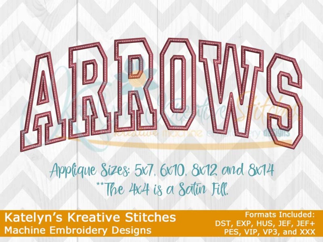 Arrows Arched Embroidery - Etsy