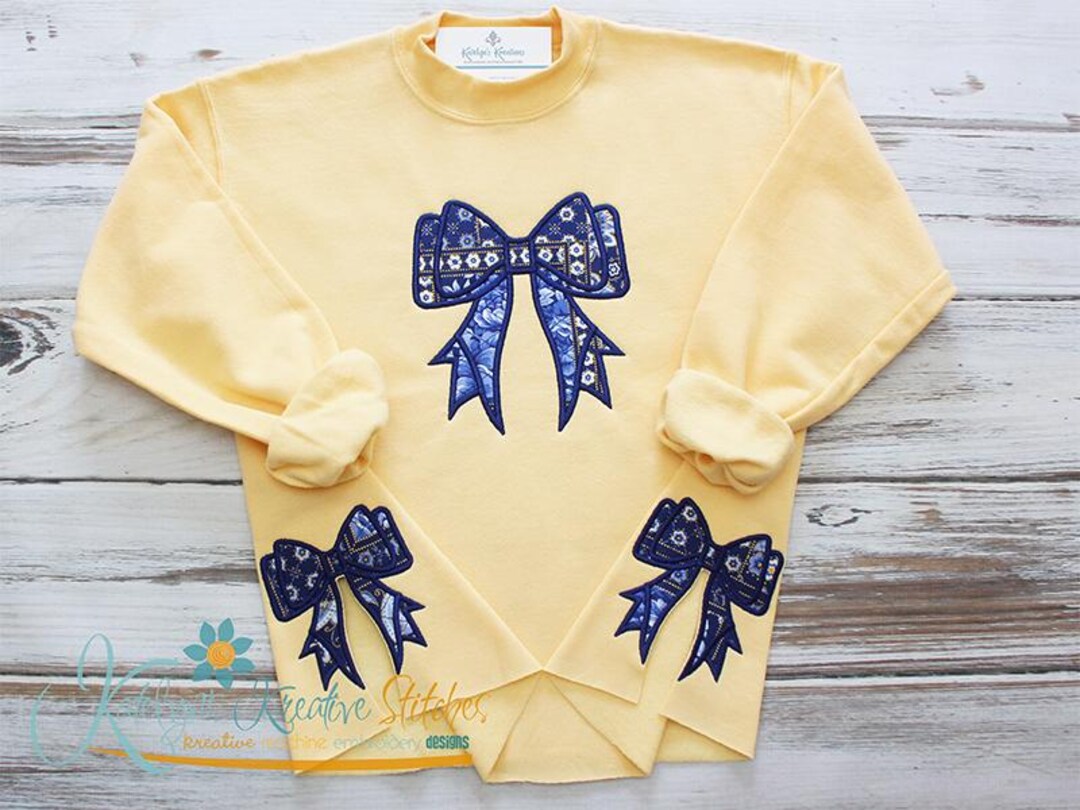 Split Bow Applique for Side Seams - 6 Sizes - Etsy
