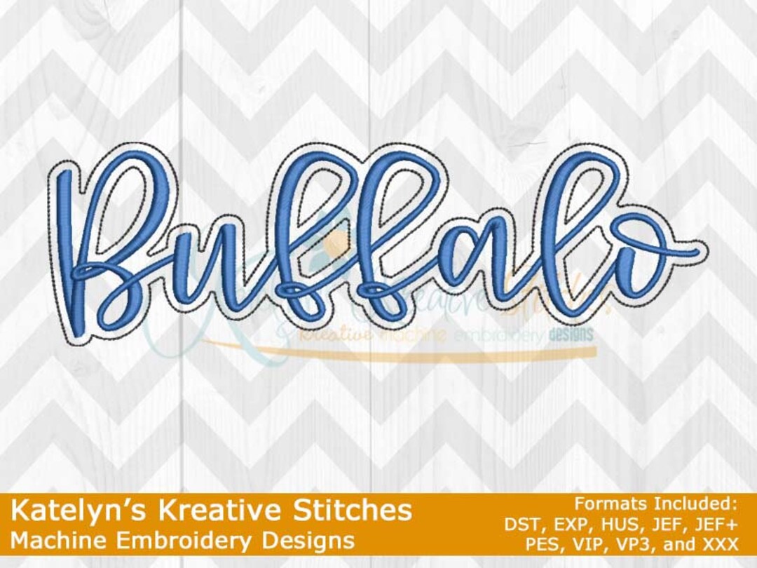 Buffalo Script Machine Embroidery - 2022 Series - Etsy