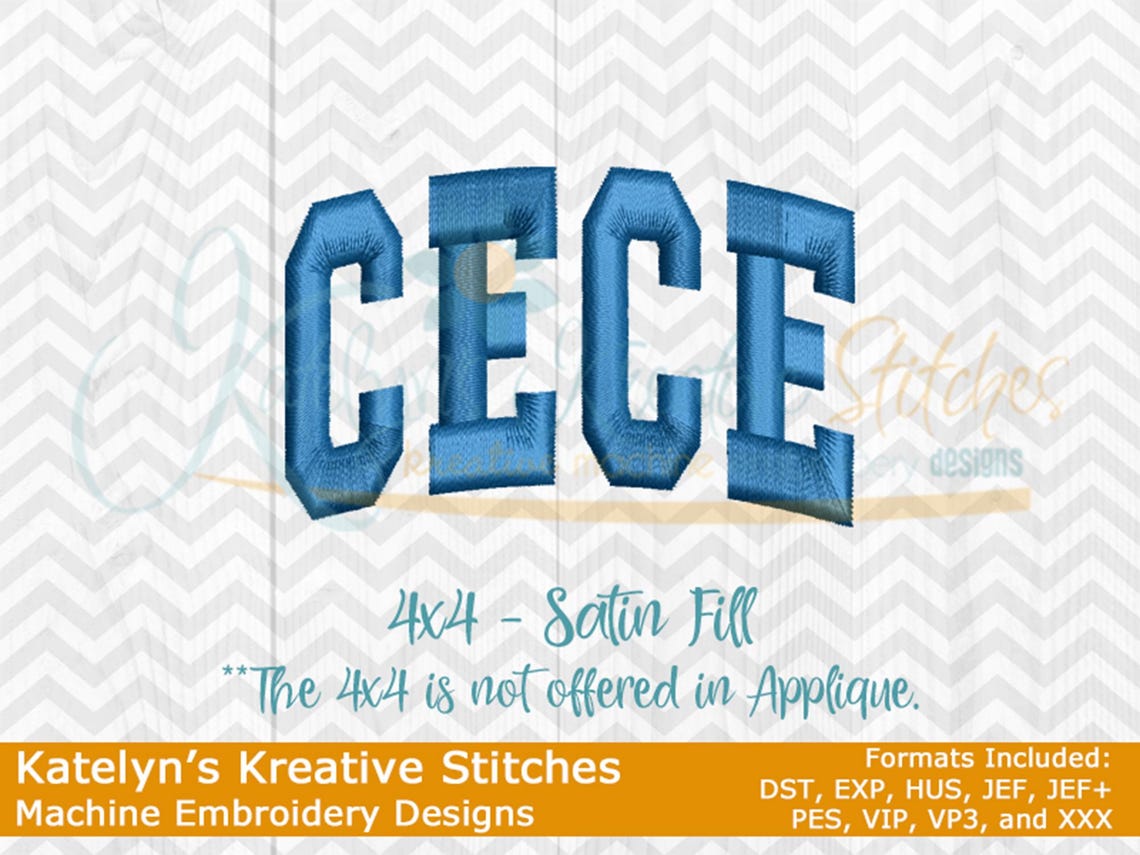CECE Arched Embroidery Design, Machine Embroidery, Arched Applique ...