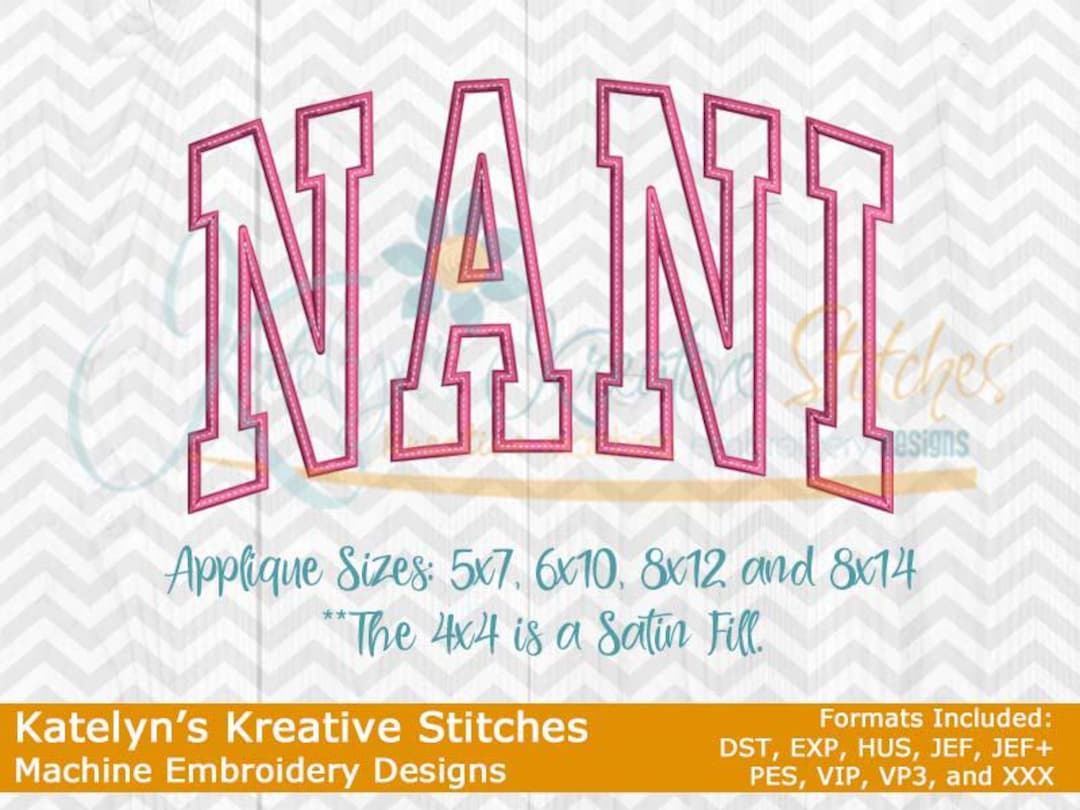 Nani Arched Embroidery, Grandmother Names, Mothers Day Designs ...