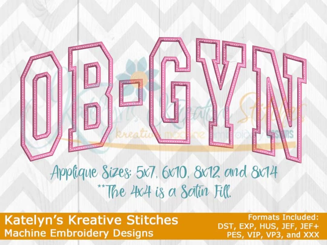 OB-GYN Arched Embroidery - Etsy