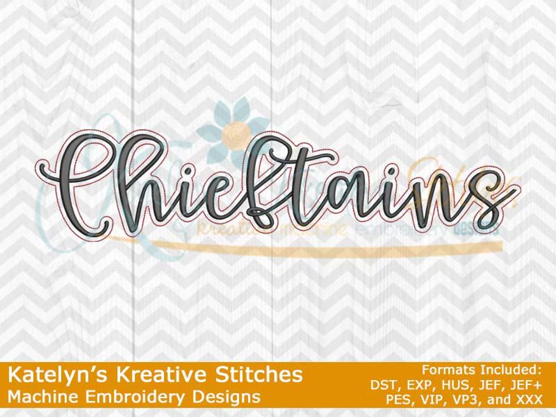 Chieftains Script Machine Embroidery 2022 Series - Etsy