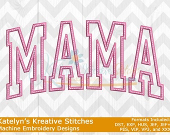 Boy Mama Block Applique Embroidery With Satin Script Three - Etsy