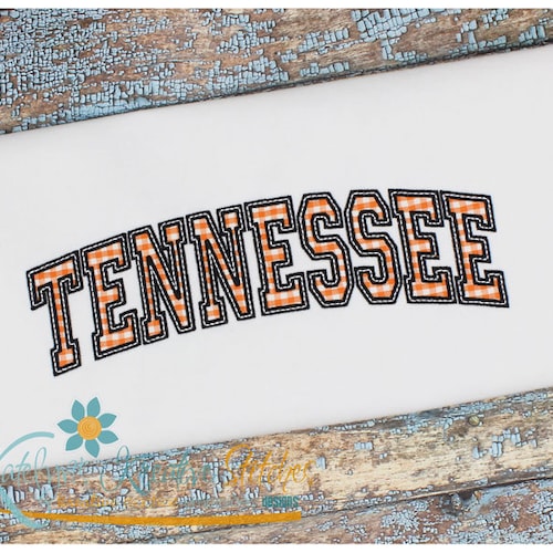 Tennessee Arched Applique Embroidery Zigzag Stitch Three Sizes - Etsy