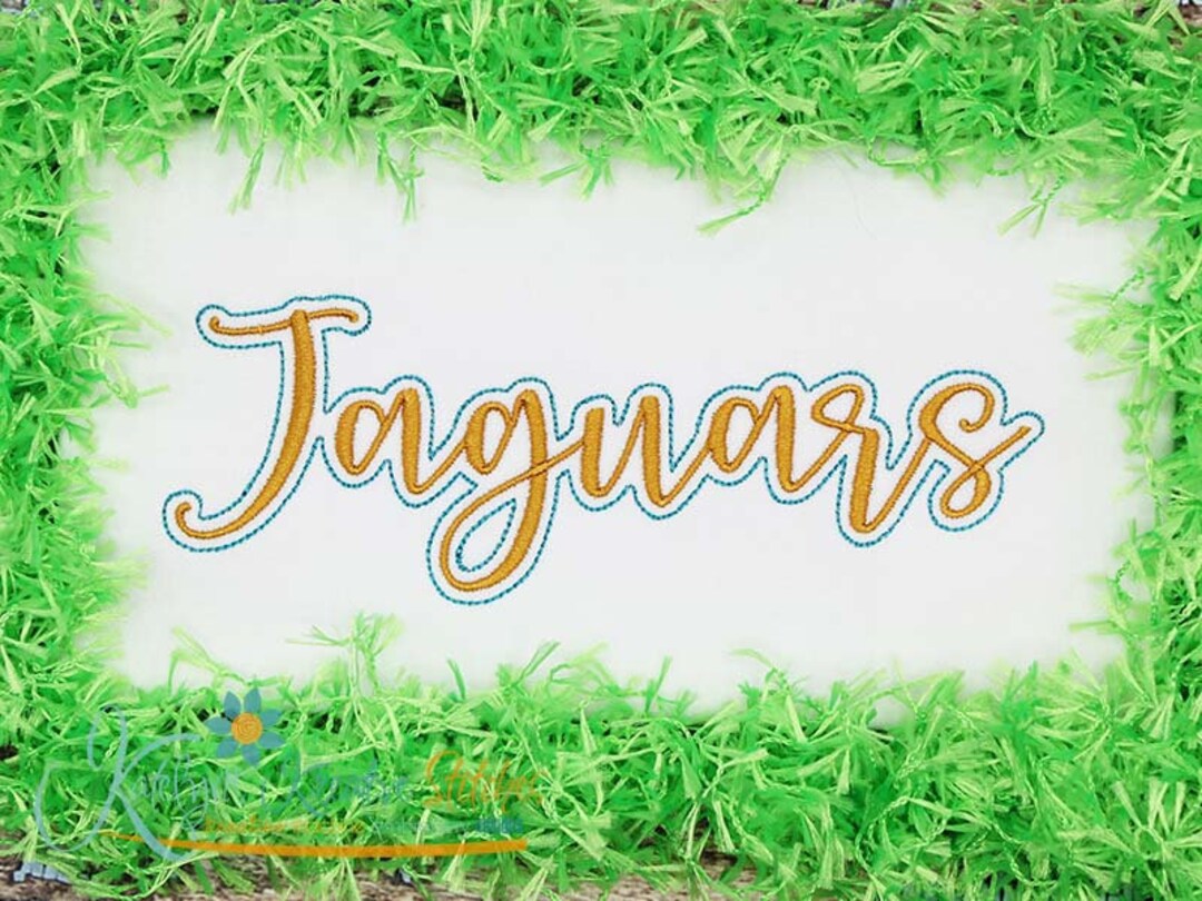 Jaguars Script Machine Embroidery - 2022 Series - Etsy