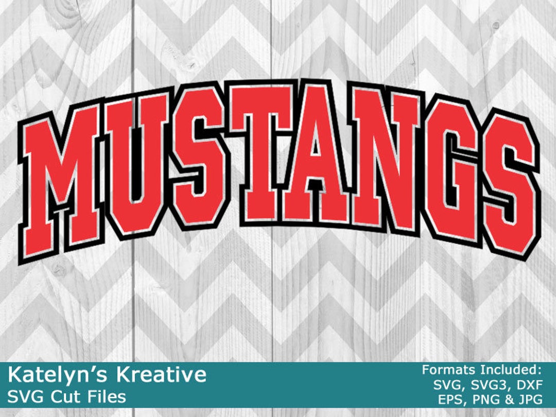 Mustangs Arched SVG Files - Etsy