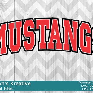 Mustangs Arched SVG Files | Etsy