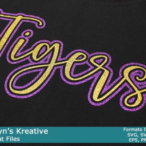 Tigers Script SVG Files (2022 Series) - Etsy