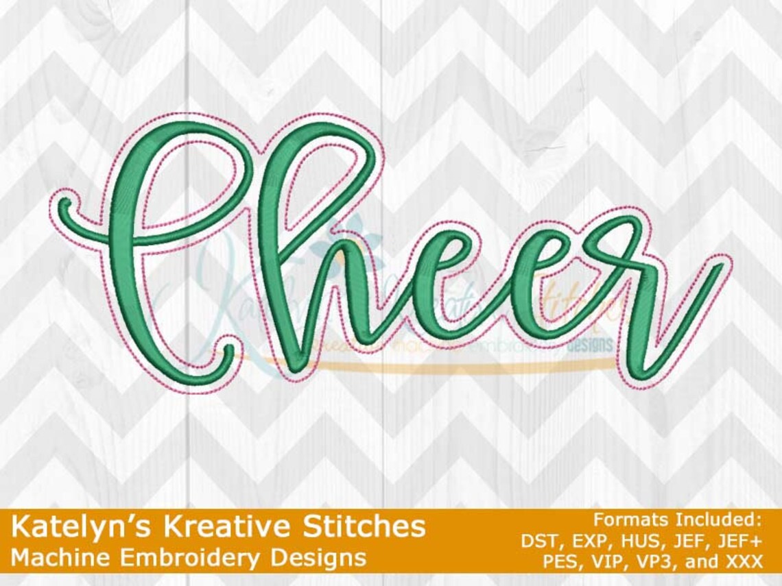 Cheer Script Machine Embroidery 2022 Series - Etsy