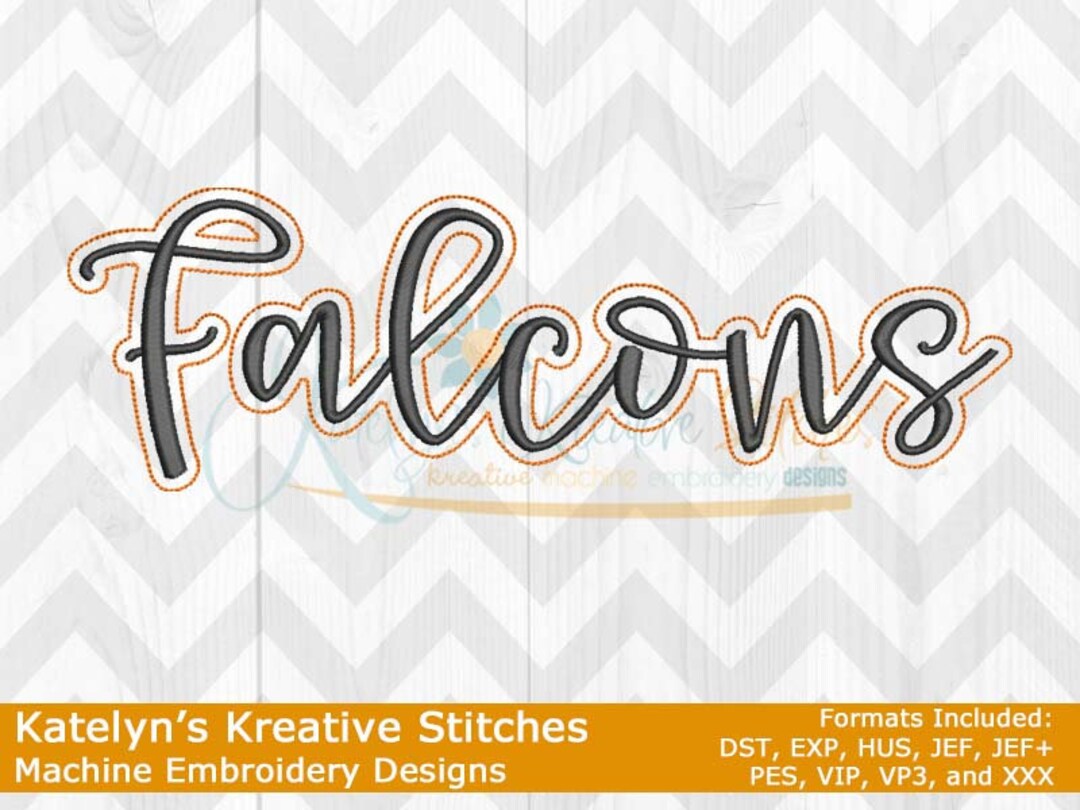 Falcons Script Machine Embroidery - 2022 Series - Etsy