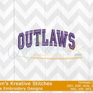 Outlaws Arched Embroidery - Etsy