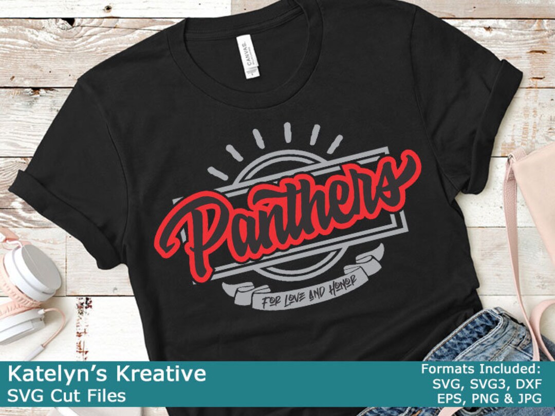 Panthers Script Rectangle SVG Files - Etsy