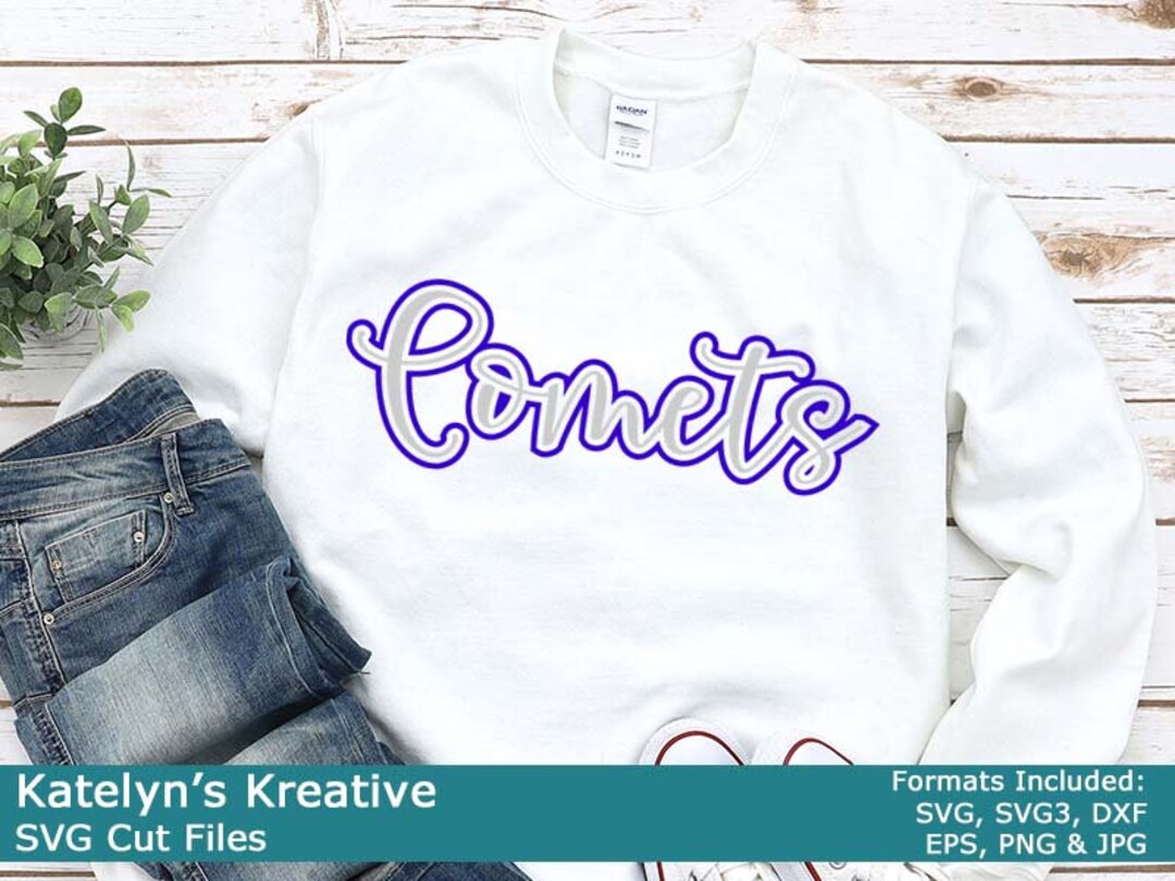 Comets Script SVG Files (2022 Series) - Etsy