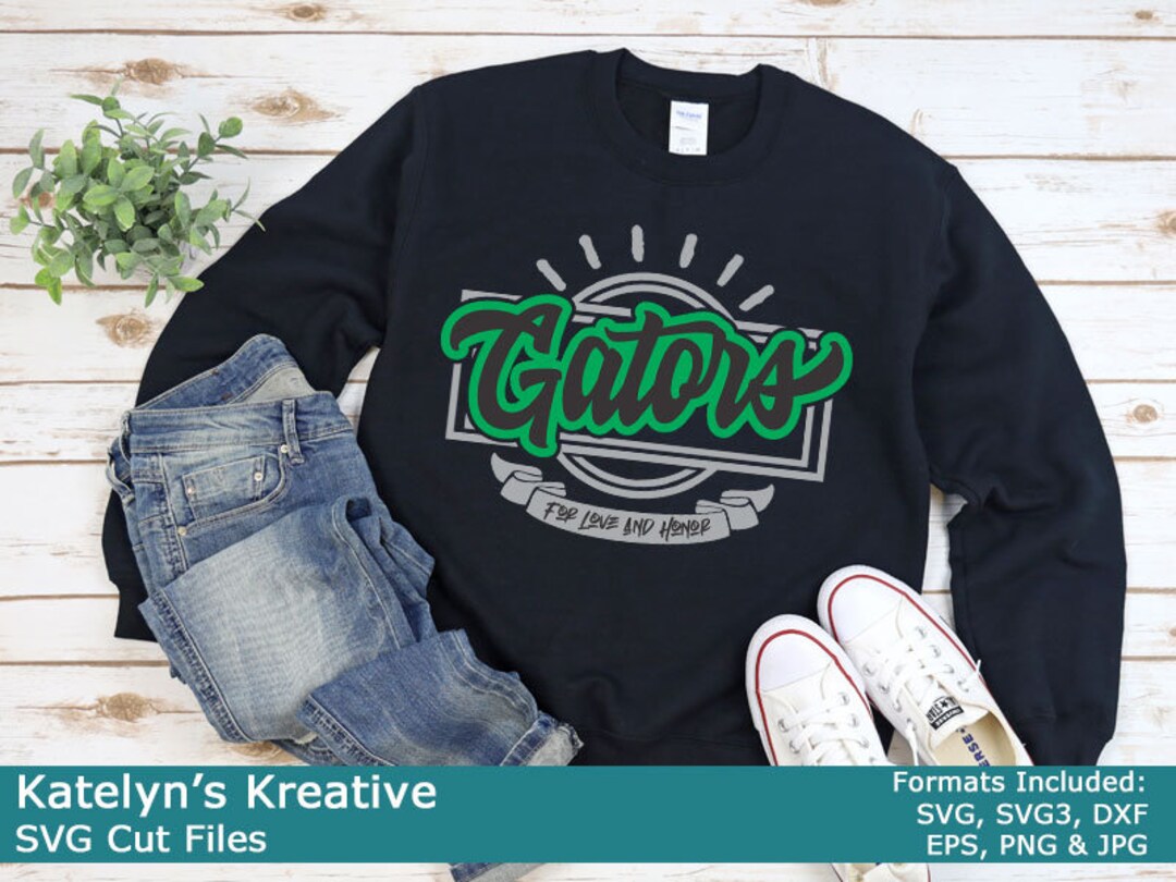 Gators Script Rectangle SVG Files - Etsy