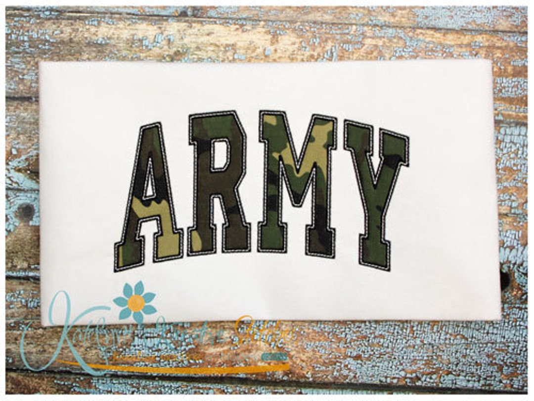 Army Camo Applique Embroidery Design (instant Download) - Etsy