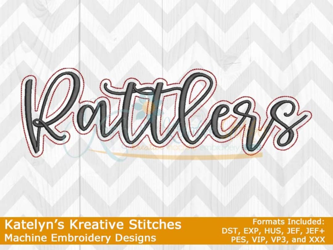 Rattlers Script Machine Embroidery - 2022 Series - Etsy
