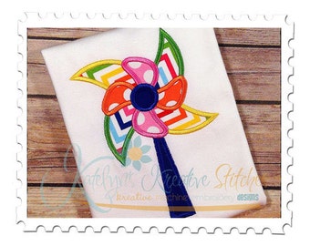 Pinwheel Machine Embroidery Applique Design 4 Sizes - Etsy