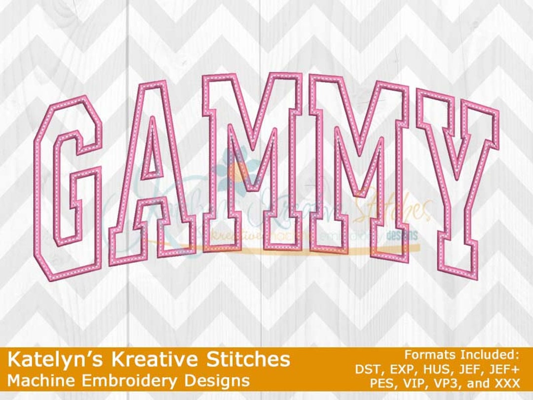 Gammy Arched Embroidery - Etsy