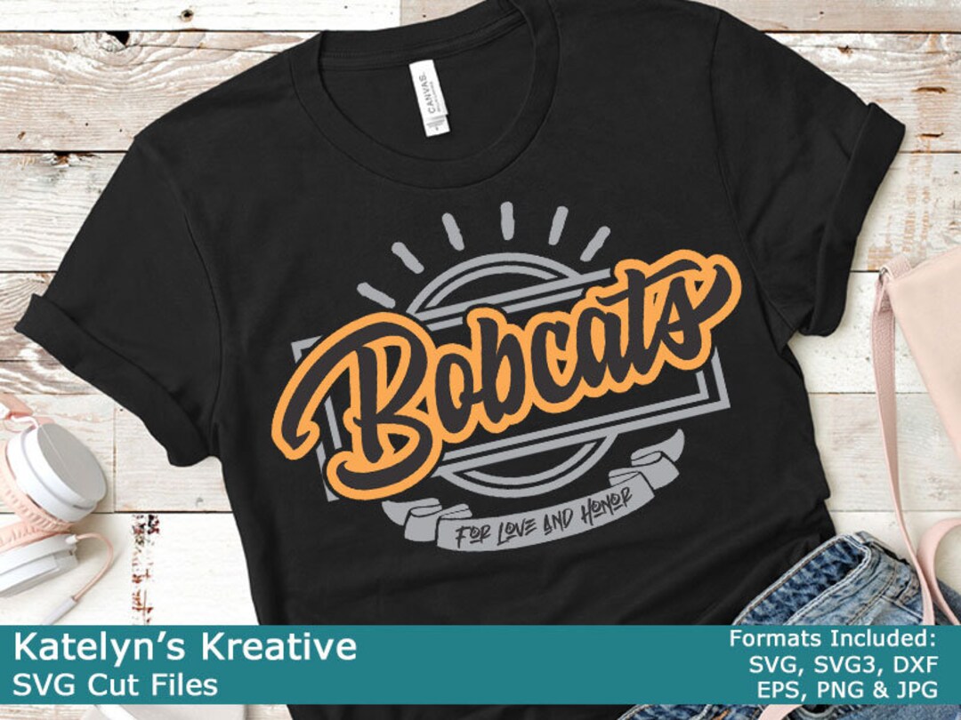 Bobcats Script Rectangle SVG Files - Etsy