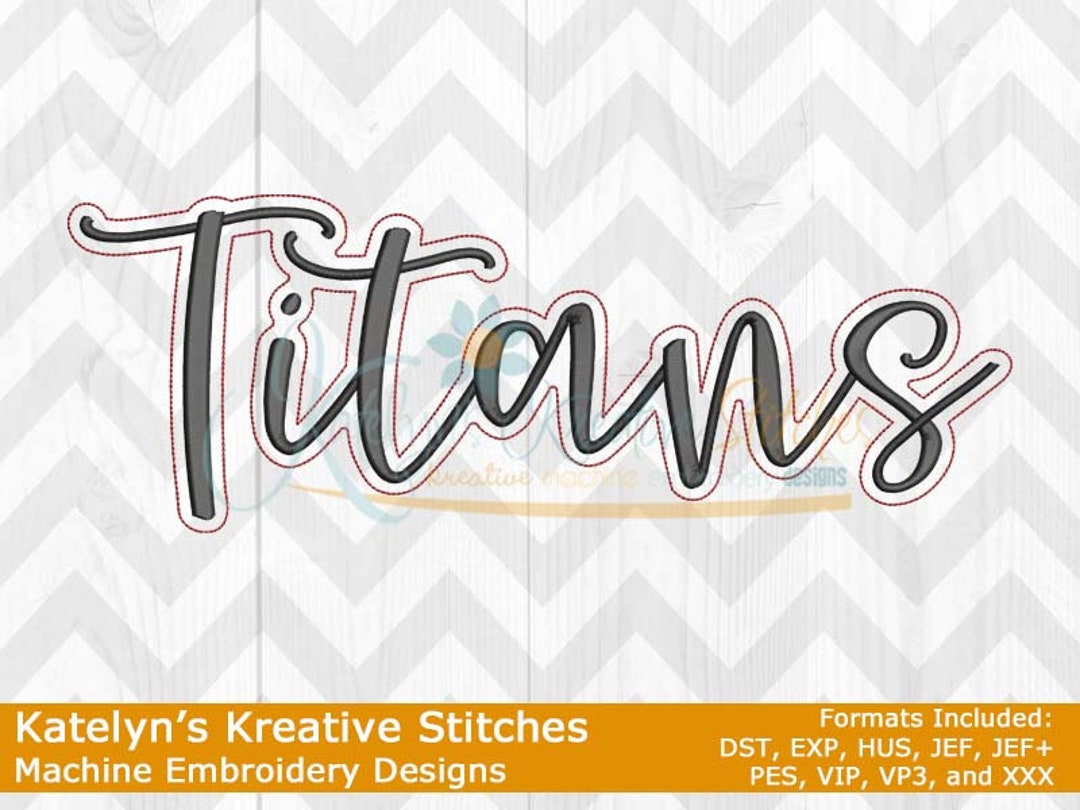 Titans Script Machine Embroidery - 2022 Series - Etsy